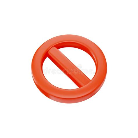 Red Prohibition Road Sign 3D Vector Icon Forbidden Symbol Warning And