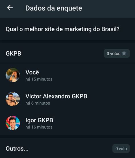 WhatsApp libera funcionalidade de enquetes para usuários GKPB Geek