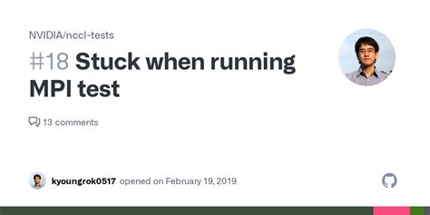 Stuck When Running Mpi Test Issue Nvidia Nccl Tests Github