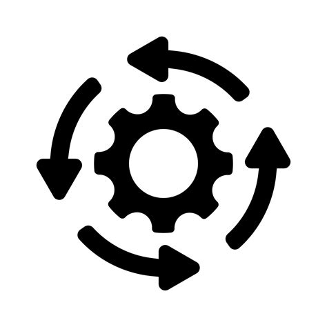 Operations Icon Vector Workflow Illustration Sign Work Flow Symbol
