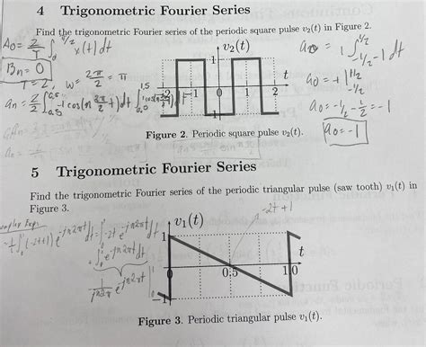 Solved 4 Trigonometric Fourier Series Find The Trigonometric Chegg