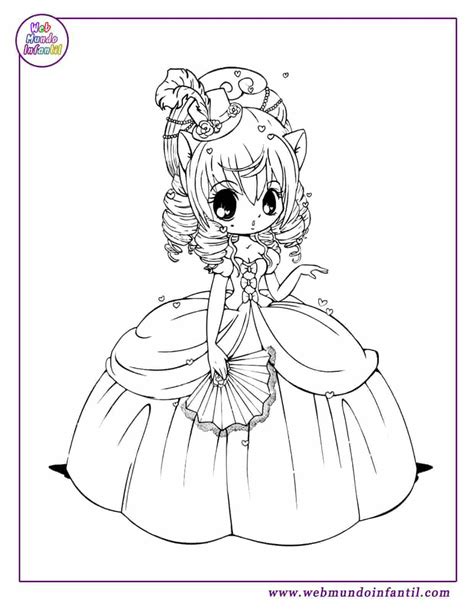 Dibujos kawaii de niñas para colorear Imprimir y pintar