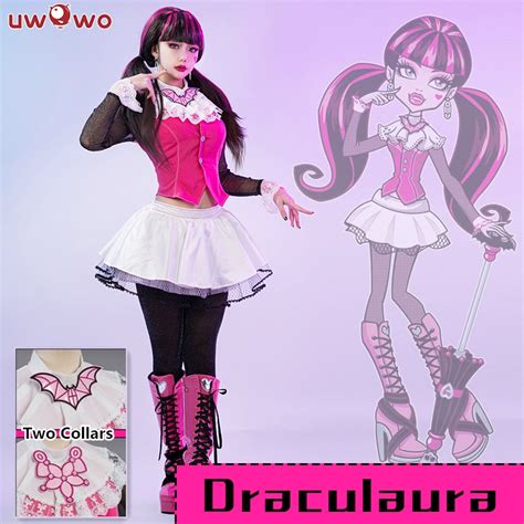 【in Stock】uwowo Monster High Draculaura G1 Pink Suit Vampire Anime Fem Uwowo Cosplay