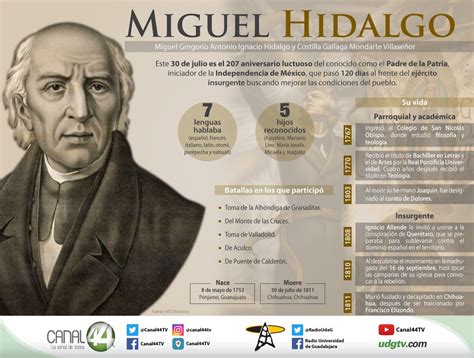 Biografía y fotos de la vida de miguel hidalgo y costilla su vida y