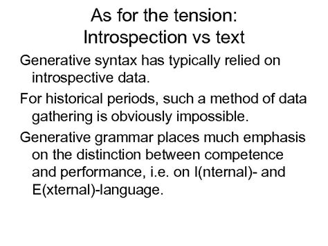 generative grammar and historical linguistics what cycles tell