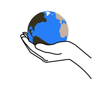 Hand Holding Globe Vector