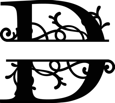Monogram Letter D Svg