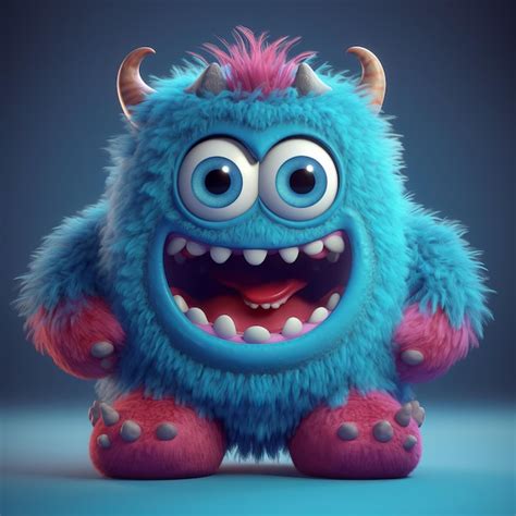 Premium Ai Image Funny Monster Cartoon Character