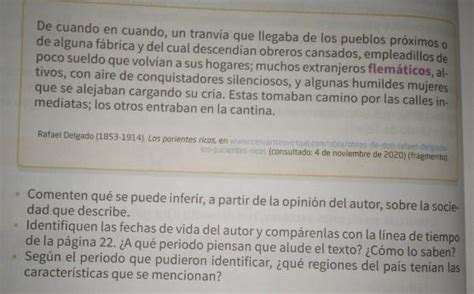 Comenten qué se puede inferir a partir de la opinión del autor sobre