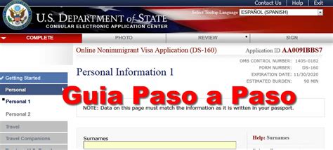 Cómo Llenar Formulario DS 160 Visa Americana Guía Paso A 60 OFF