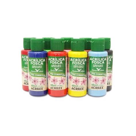 Tinta Acrílica Fosca 60ml Escolha a Cor Acrilex Lista 2 Shopee