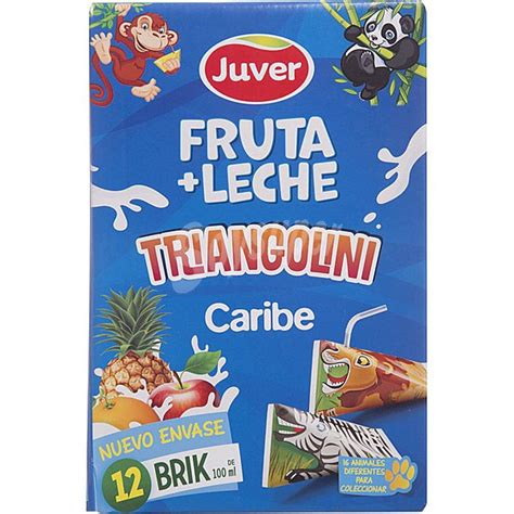 Juver Triangolini Caribe Zumo De Fruta Con Leche Pack 6 Envases 200 Ml