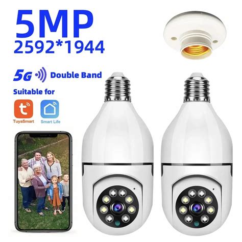 C Mera De Bulbo Dual Band Tuya Wi Fi Voz Bidirecional Detec O Humana AI
