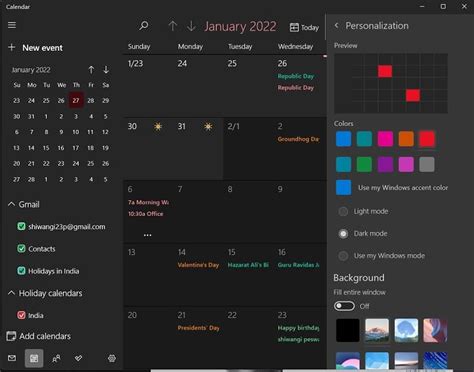 How To Use Calendar App In Windows Pc