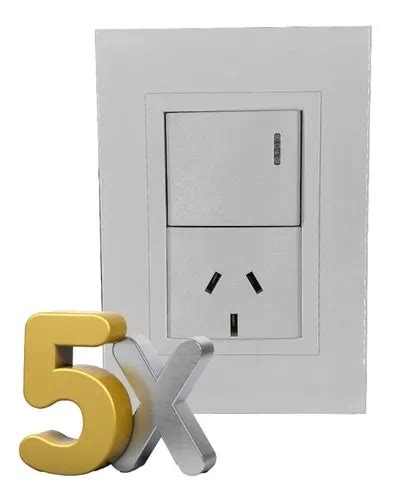 Llave De Luz Armado Punto Y Toma Teclon Blanco Kalop Moderna