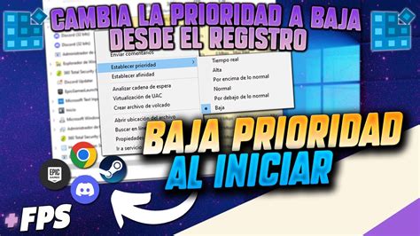 Baja Prioridad Al Ejecutar Cualquier Programa Desde El Registro