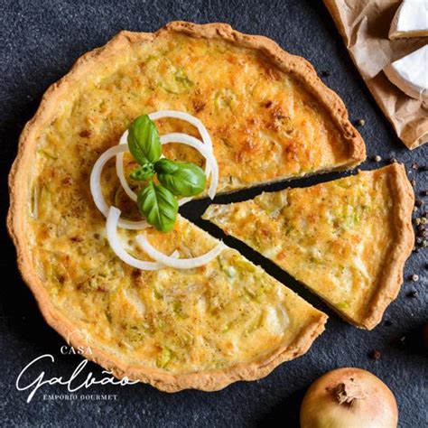 Quiche de Queijo Alho Poró Casa Galvão