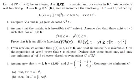 solved let n e n n 0 be an integer a a nxn matrix