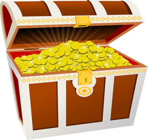 Open Treasure Chest Clip Art Black And White