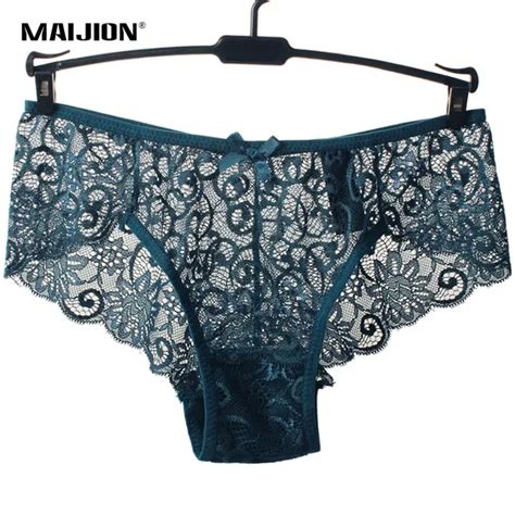 Maijion Women Sexy Full Lace Panties Size European Size Mid Rise