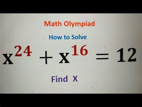 Math Olympiad Problem A Nice Exponential Equation JEE How To Find