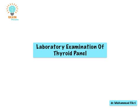 Solution Laboratory Examination Of Thyroid Panel Studypool
