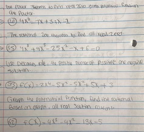 solved use factor theorm to find real zero given polymial