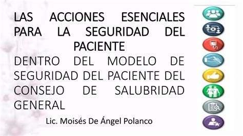 Las Acciones Esenciales Para La Seguridad Del Paciente Ppt