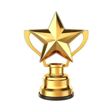 Trofeo Estrella Oro Render D De Alta Calidad Png Dibujos F Tbol