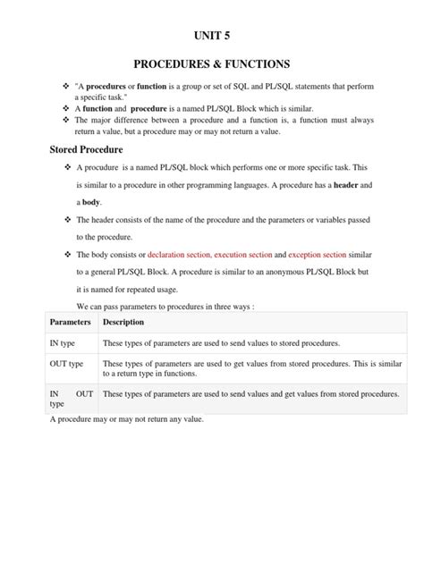 procedures notes pdf pl sql subroutine