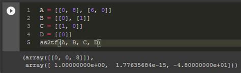 ss2tf got the wrong output · issue 15537 · scipy scipy · github