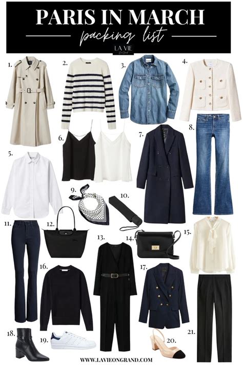 21 Pieces Of Clothing To Mix And Match And Wear In Paris During March