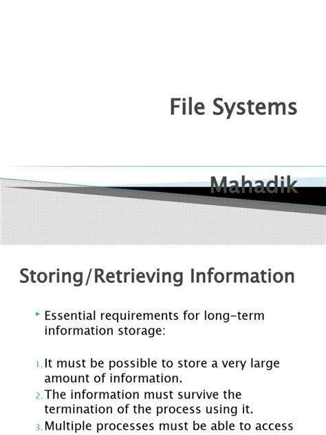 file systems pdf computer file file system