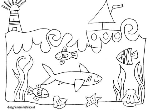 Disegno Per Bambini Da Colorare Gratis Mare Paesaggio Sottomarino
