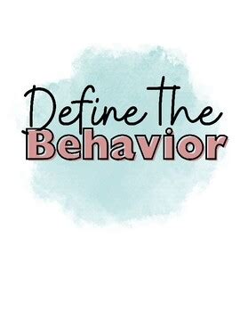 How To Write Target Behaviors Fba Bip Definition By Bookly Behavior