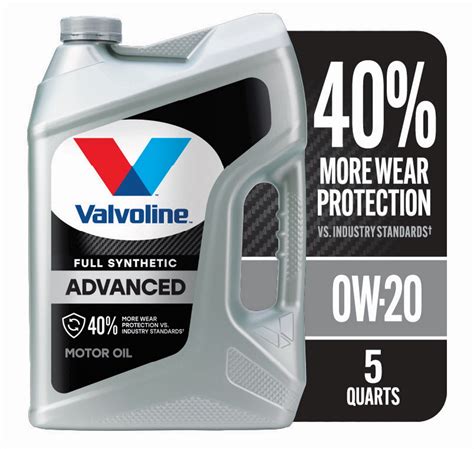 Valvoline Advanced Full Synthetic 0W 20 Motor Oil QT 59 OFF