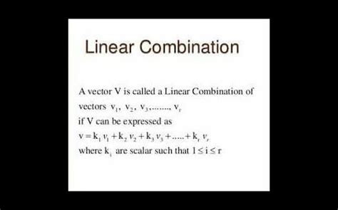 linear algebra what is the difference between linear combination and linear span