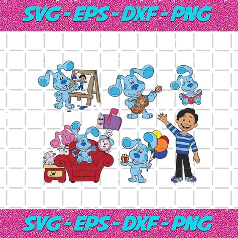 Blue S Clues Svg Bundle Svg Png Dxf Eps Cricut Silhouette June