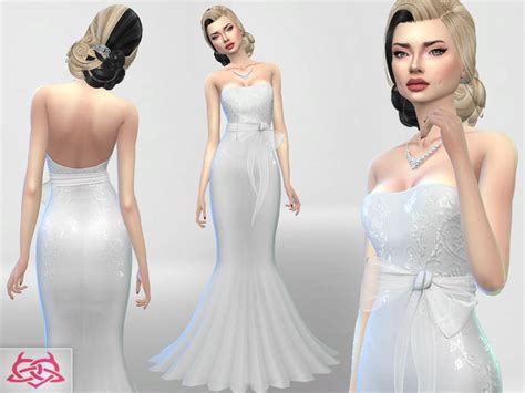 The Sims Resource Wedding Dress 4 RECOLOR 1 Needs Mesh