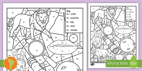 Encuentra el dibujo escondido con las sílabas la le li lo lu Guía de