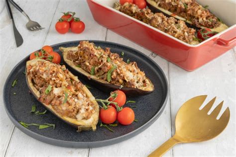 Gefüllte Aubergine mit Hackfleisch Rezept eat de