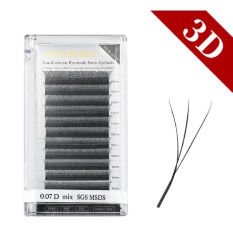 fio 3D NAGARAKU W volume egípcio extensão de cílios Faz a Boa