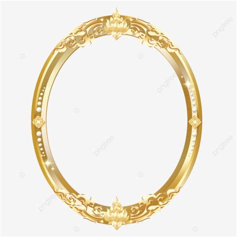 3d Vintage Frame Gold Border Border Vintage Gold PNG Transparent