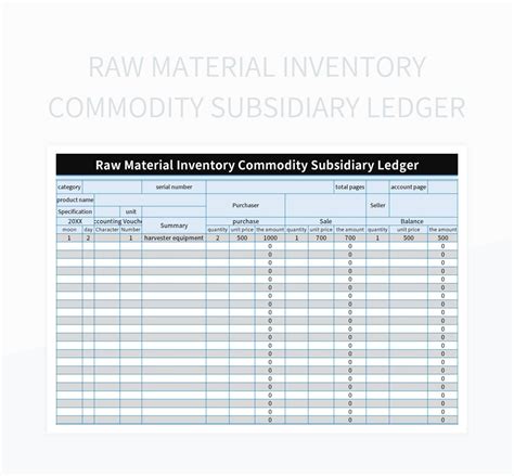 Free Subsidiary Ledger Templates For Google Sheets And Microsoft Excel