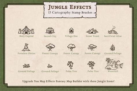Jungle Effects Fantasy Map Fantasy Map Making Map Symbols