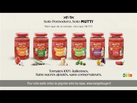 Spot télé Mutti France Sauces Tomates Cuisinées 2023 YouTube
