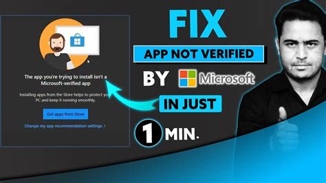 the app you are trying to install is not a microsoft verified app in just 1 minute youtube
