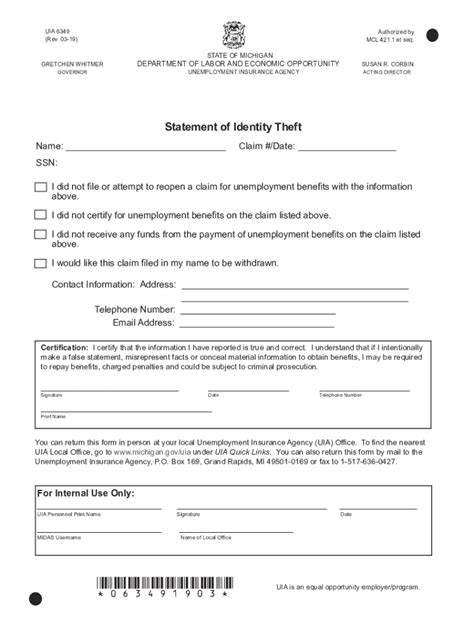 Uia 6347 Michigan Unemployment 2019 2024 Form Fill Out And Sign