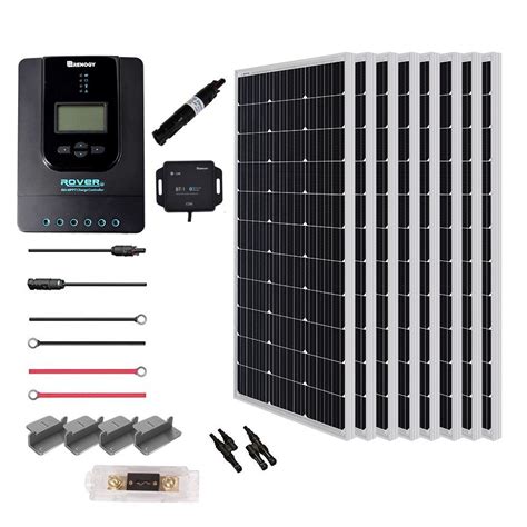 Renogy Watt Volt Monocrystalline Solar Power Panel Premium Kit