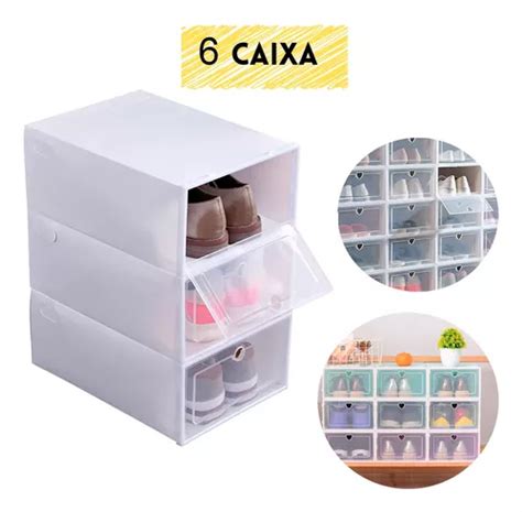 Kit Caixas Organizadora Guardar Sapato T Nis Sapateira Mercadolivre